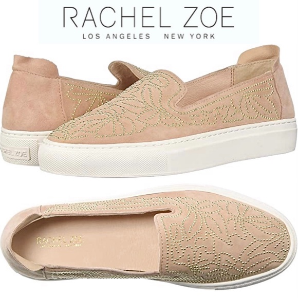 Rachel Zoe | Shoes | Rachel Zoe Burke Blush Suede Studded Slipon ...